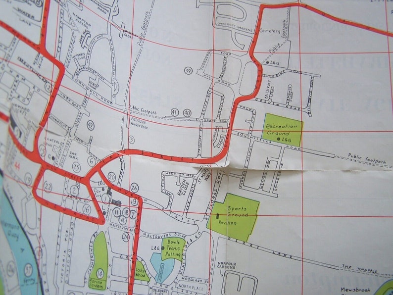 Littlehampton Street Map, Sussex, England, Advertising, 1968 - Etsy