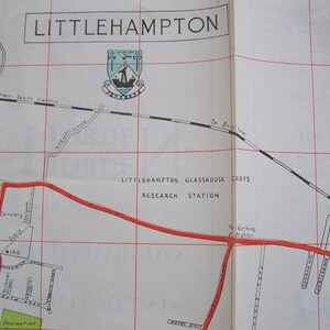 Littlehampton Street Map, Sussex, England, Advertising, 1968 - Etsy