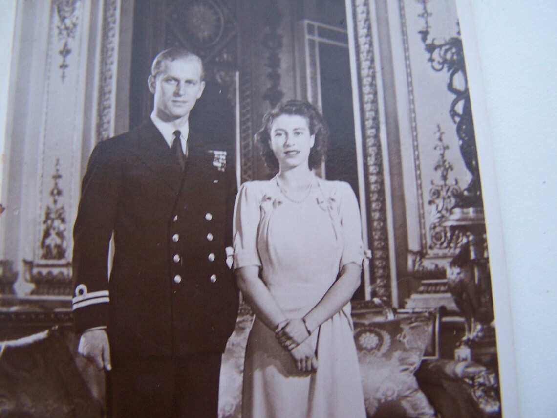 Postcard, Royalty, the Royal Betrothal, Princess Elizabeth, Philip Mountbatten, Columbia ...