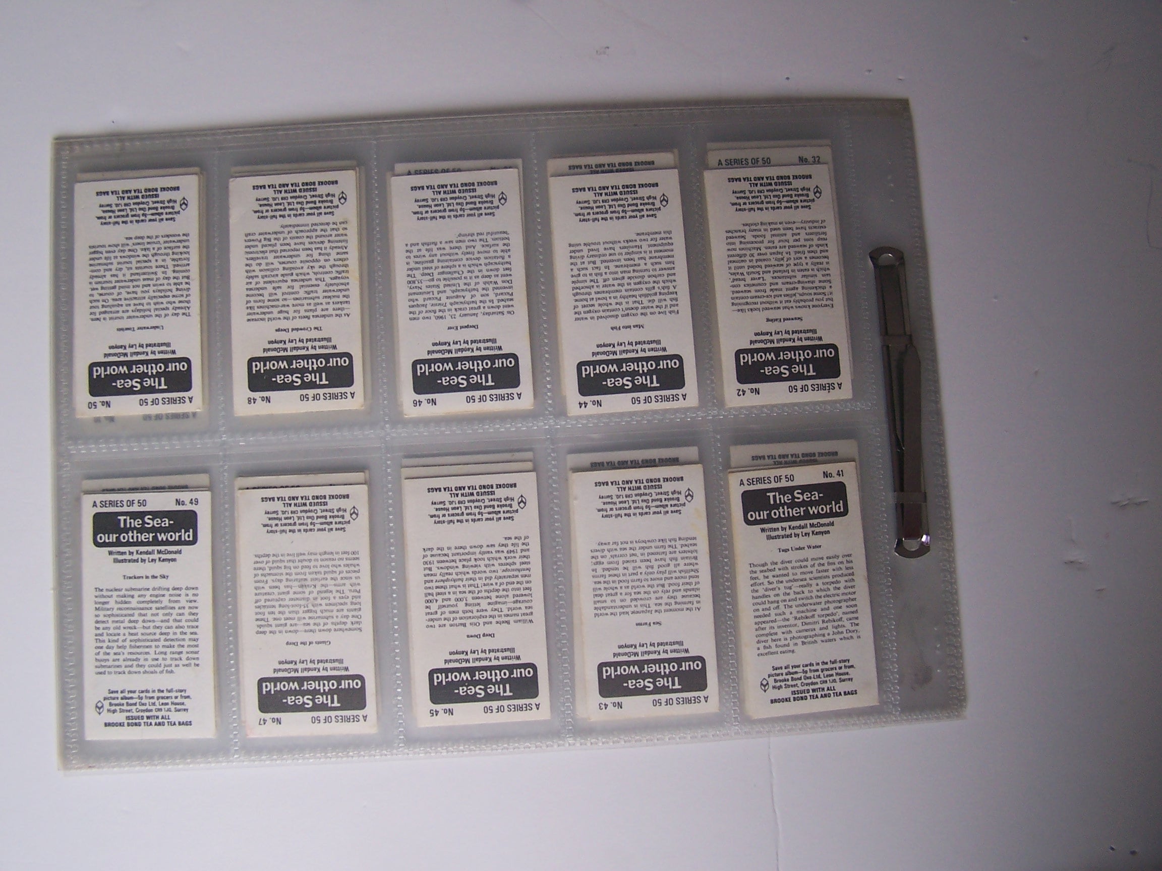 Tea Cards, Brooke Bond, Picture Cards, the Sea Our Other World ...