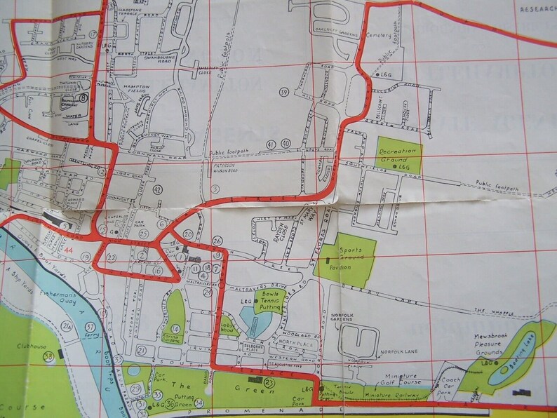 Littlehampton Street Map, Sussex, England, Advertising, 1968 - Etsy