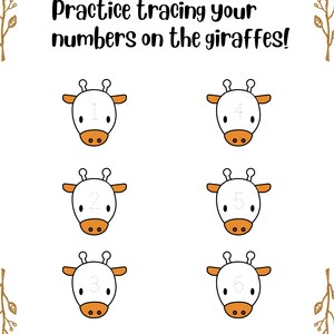 Giraffe Themed Preschool Workbook for Kids - Etsy
