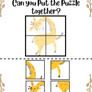 Giraffe Themed Preschool Workbook for Kids - Etsy