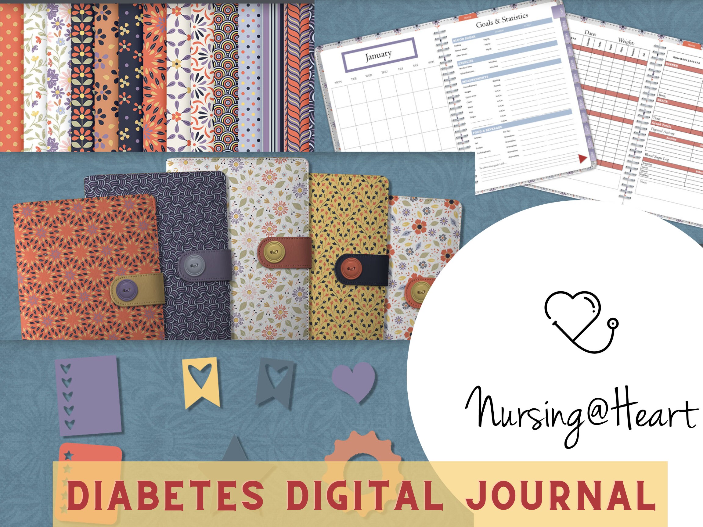 Diabetes Log Book - Etsy