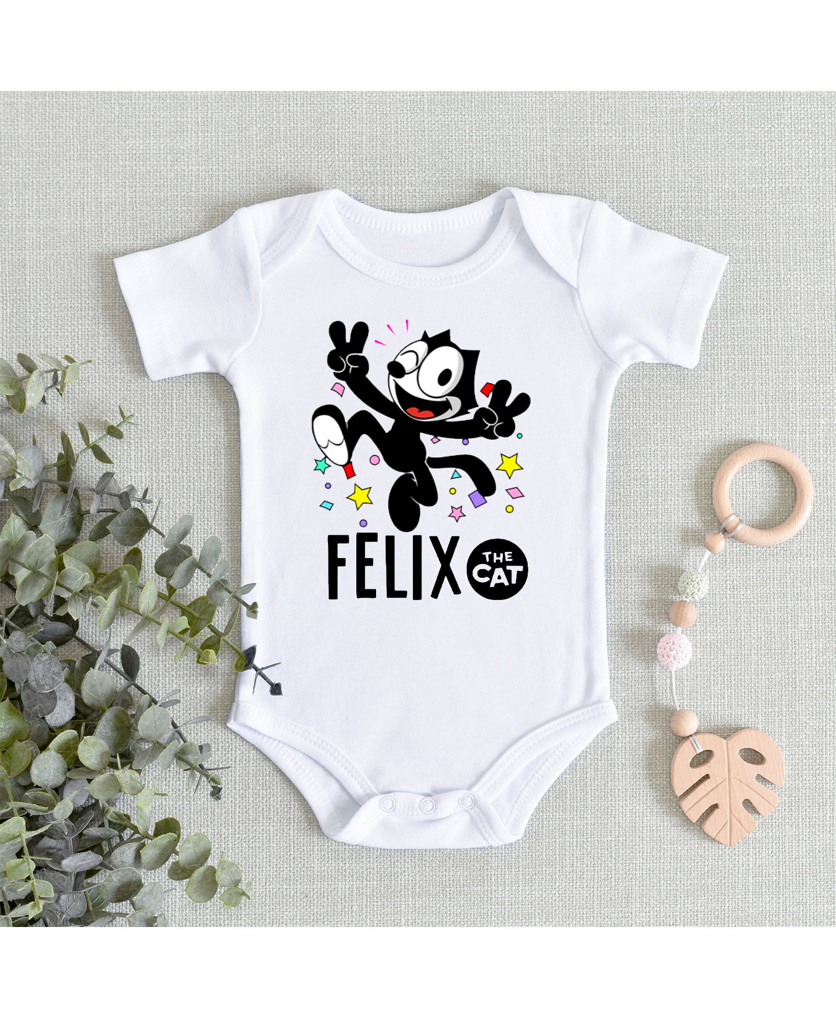 Felix the Cat Cute Onesie – Funny Baby Apparel – Infant Bodysuit ...