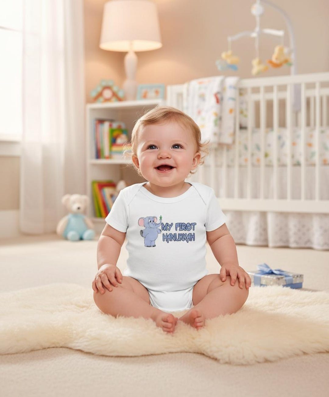 Happy Hanukkah Baby Onesie - Jewish Holiday Newborn Outfit, Chanukah ...