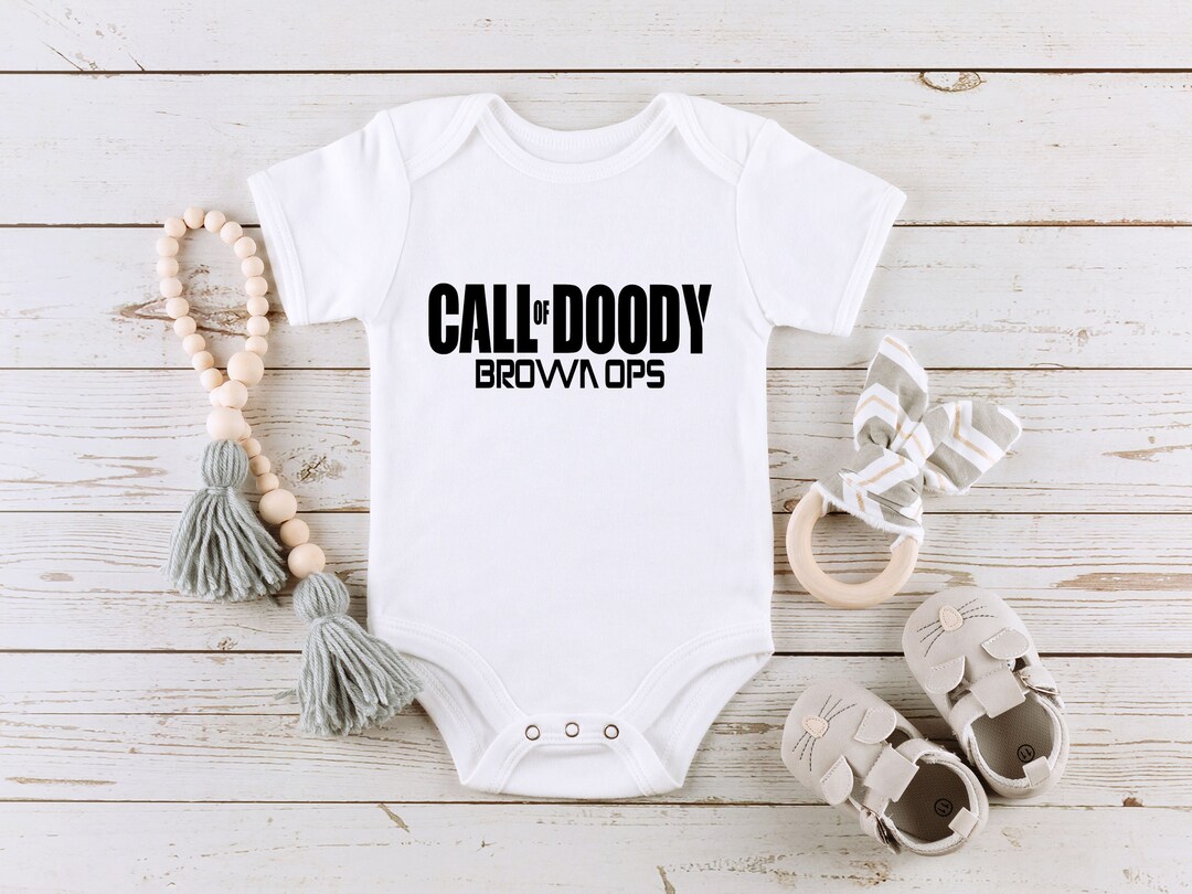 Call of Doody Brown Ops Onesie, Cute Baby Bodysuit Newborn Outfit One ...