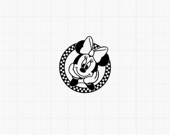 Checkered Mouse, Mickey Minnie Mouse, Movie, Retro, Ears Head, Svg Png ...