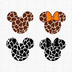 Giraffe, Mickey Minnie Mouse Bow, Vacation Trip, Animal Kingdom, Svg ...