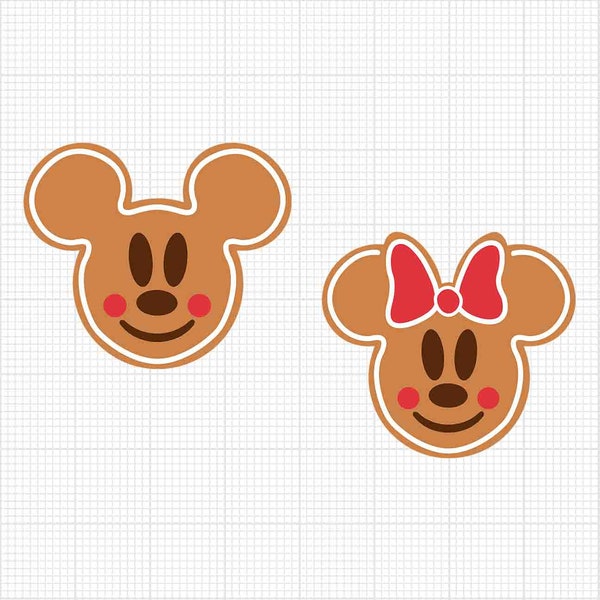 Mickey Gingerbread Svg - Etsy