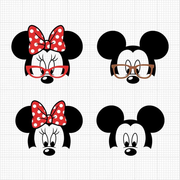 Mickey Glasses Svg - Etsy