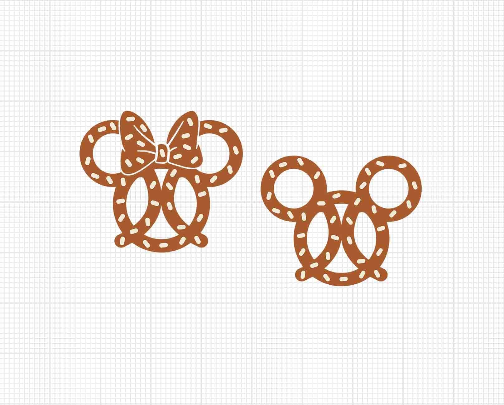Pretzel Snack Christmas 2023 Mickey Minnie Mouse Ears - Etsy