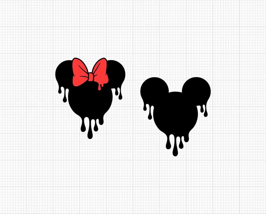 Drip, Mickey Minnie Mouse, Ears Head Bow, Blood, Dripping, Halloween ...