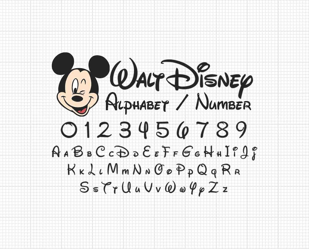 Mouse Alphabet Number, Svg and Png Formats, Mickey Minnie Mouse Font ...