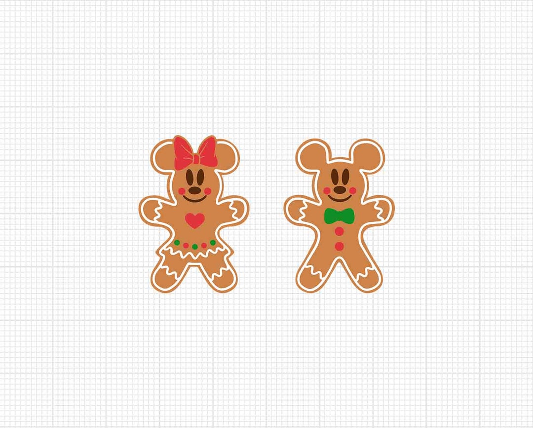 Christmas, Mickey Minnie Mouse, Gingerbread Cookies, Holiday, Svg and ...