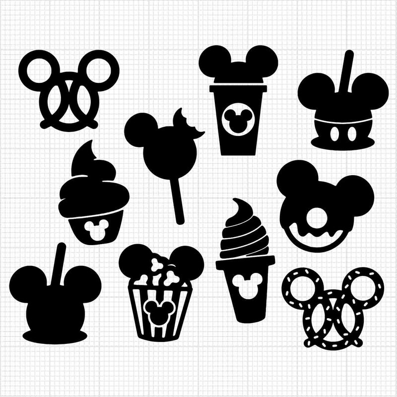 Mickey Snacks Svg - Etsy