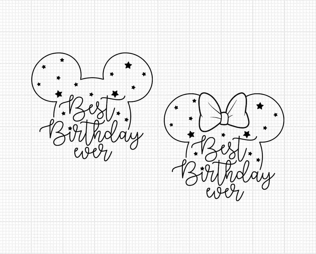 Best Birthday Ever Mickey Minnie Svg And Png Formats Cut Cricut