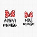 Mama Mouse Mini Mouse Dots Bow Minnie Family Svg and Png - Etsy
