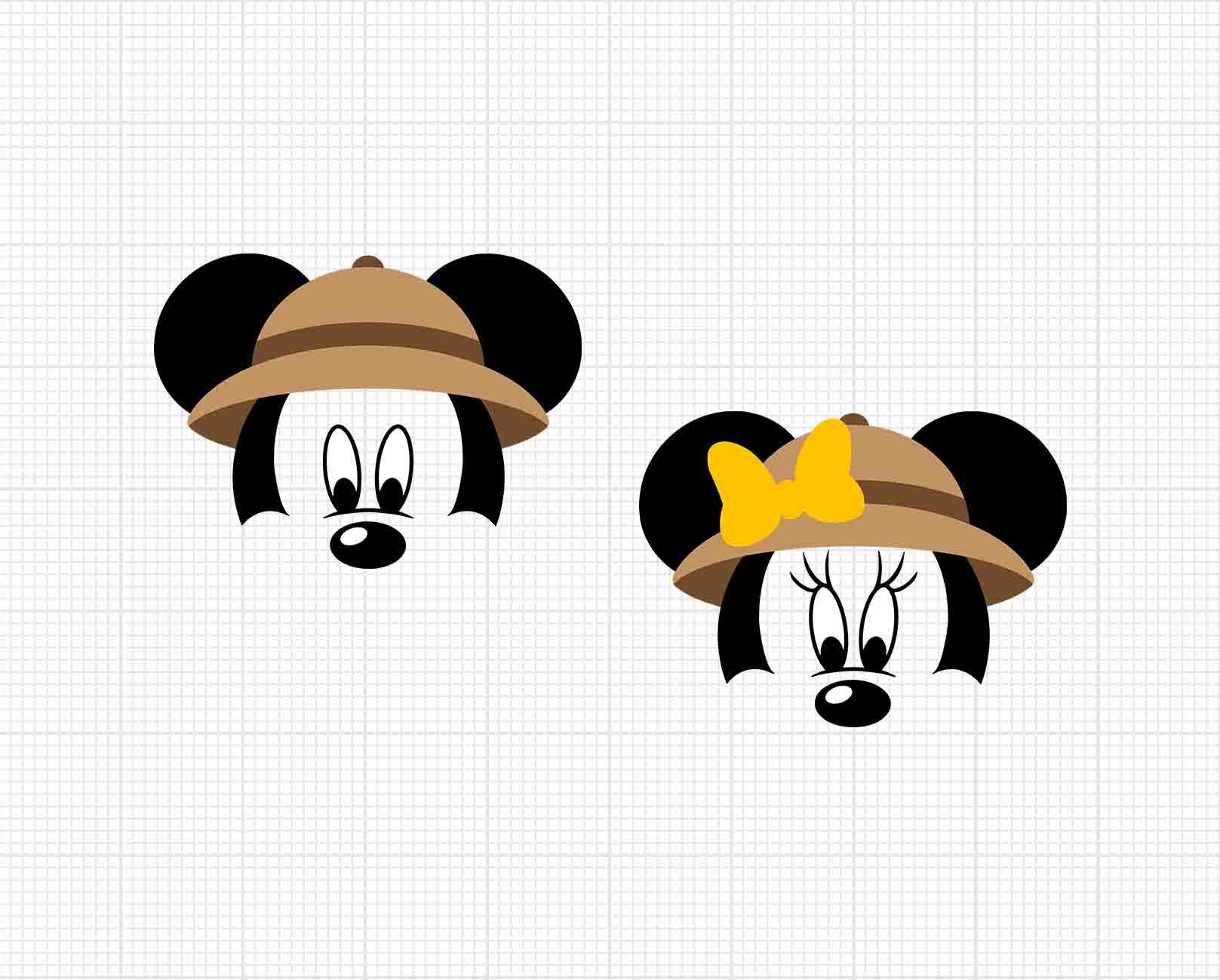 Safari Hat Mickey Minnie Mouse Vacation Trip Animal - Etsy