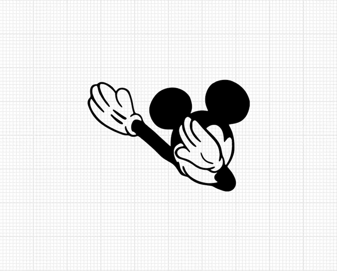 Dabbing Mickey Mouse, Rock and Roll, Funny, Svg and Png Formats, Cut ...