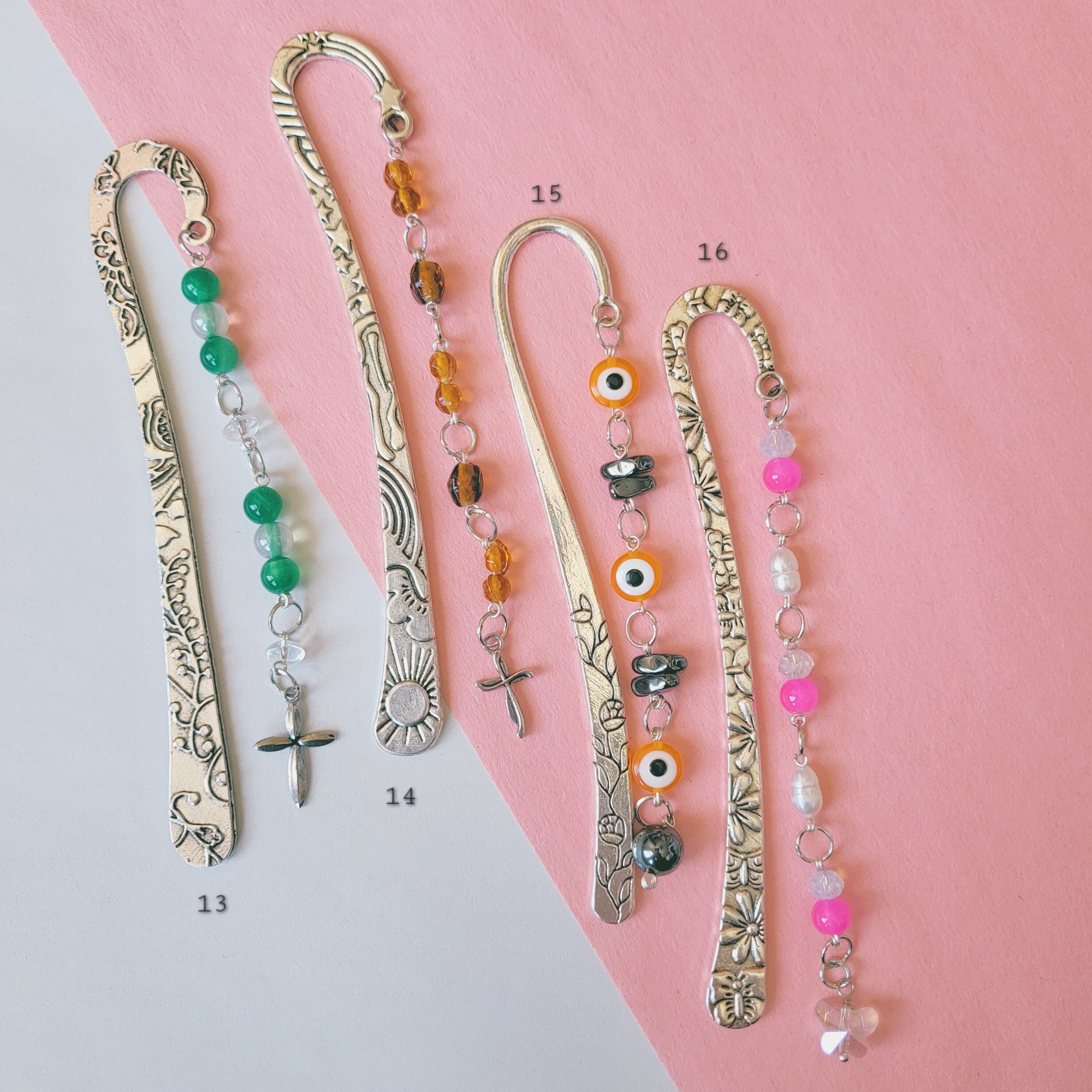 Beaded Bookmark Booklover Gift Shepherd Hook Bookmark Metal Bookmark ...