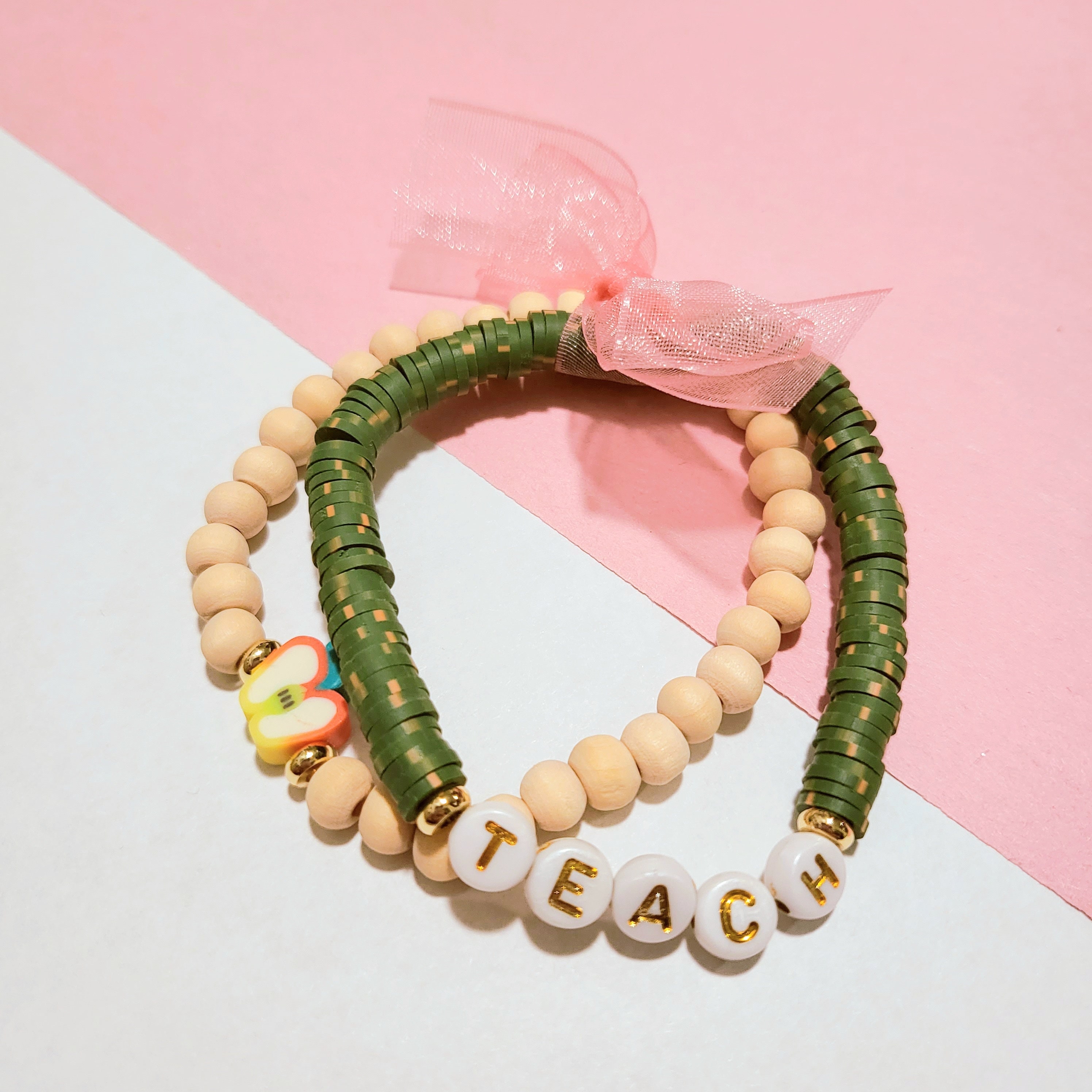 Teacher Beaded Bracelet Set | Back to School Gift for Teachers ...