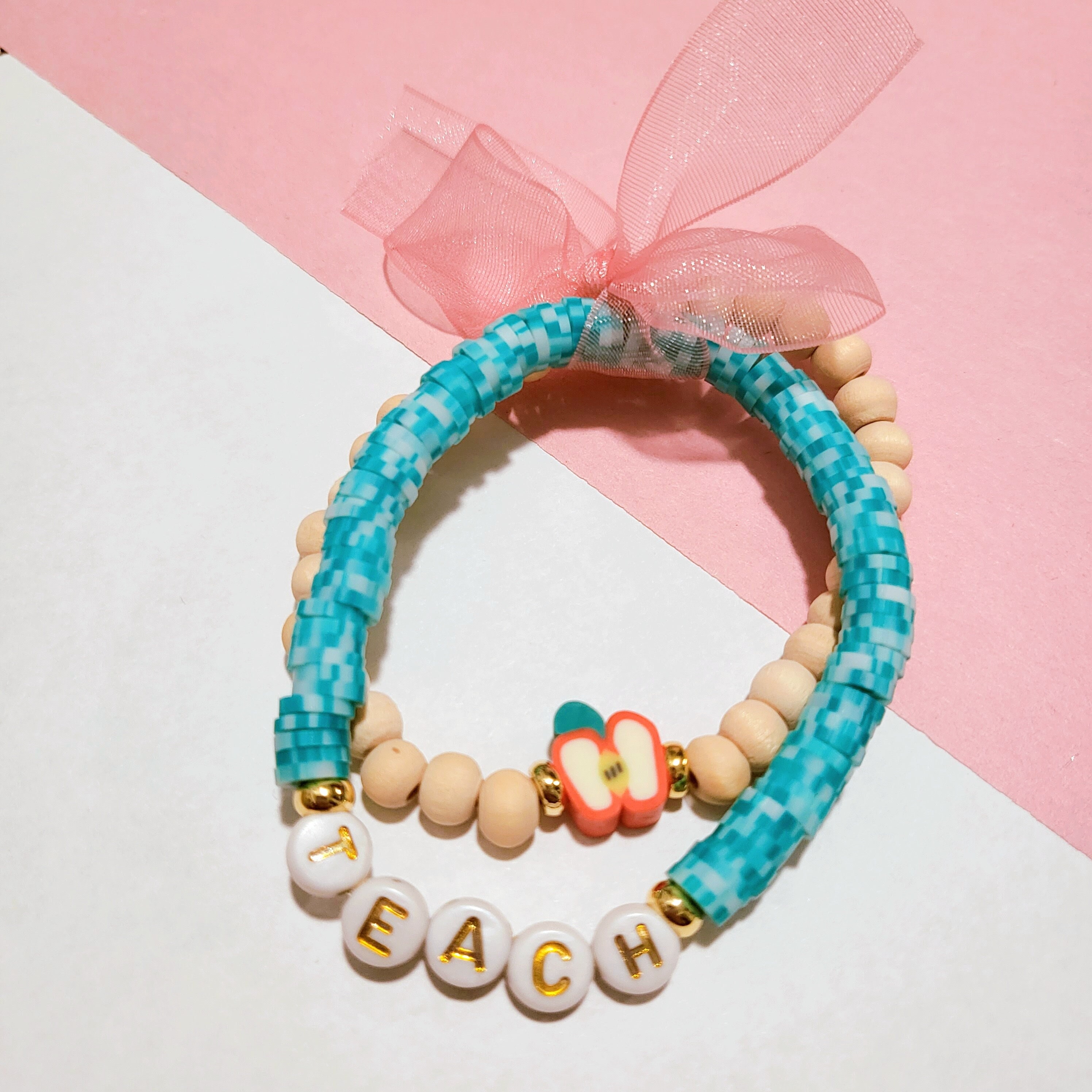 Teacher Beaded Bracelet Set | Back to School Gift for Teachers ...