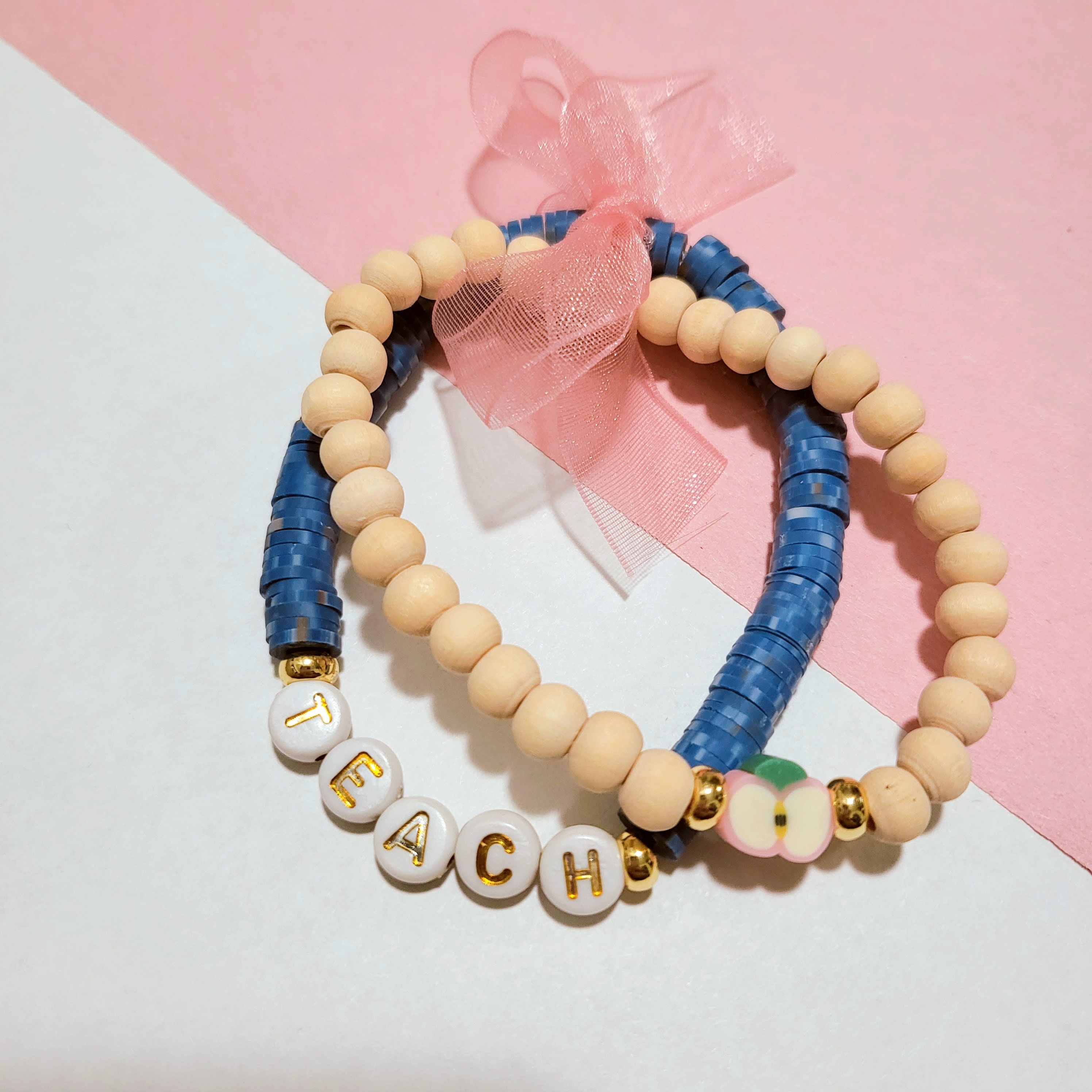 Teacher Beaded Bracelet Set | Back to School Gift for Teachers ...