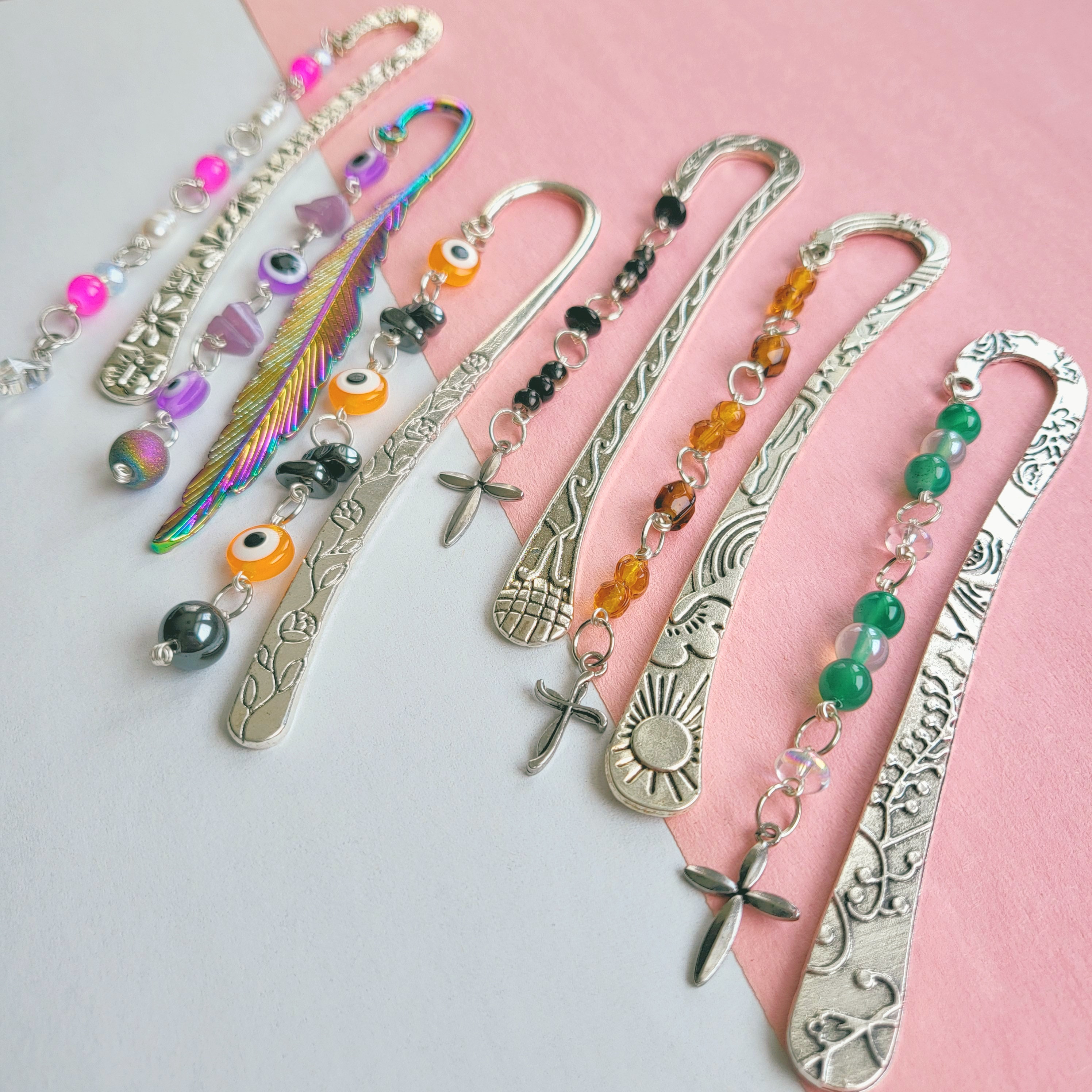 Beaded Bookmark | Booklover Gift | Shepherd Hook Bookmark | Metal ...
