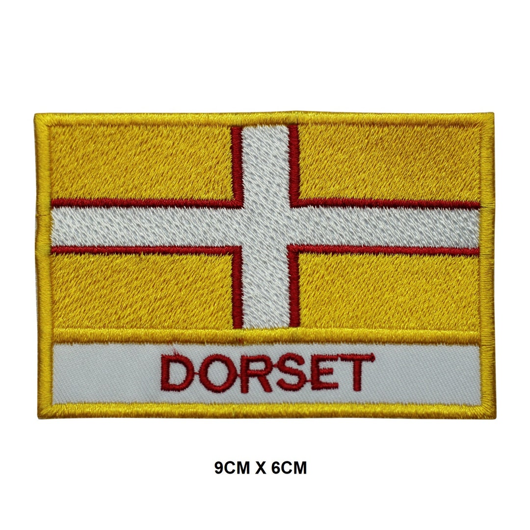 Dorset County Flag Patch Iron on Sew on Embroidered Patch Badge ...