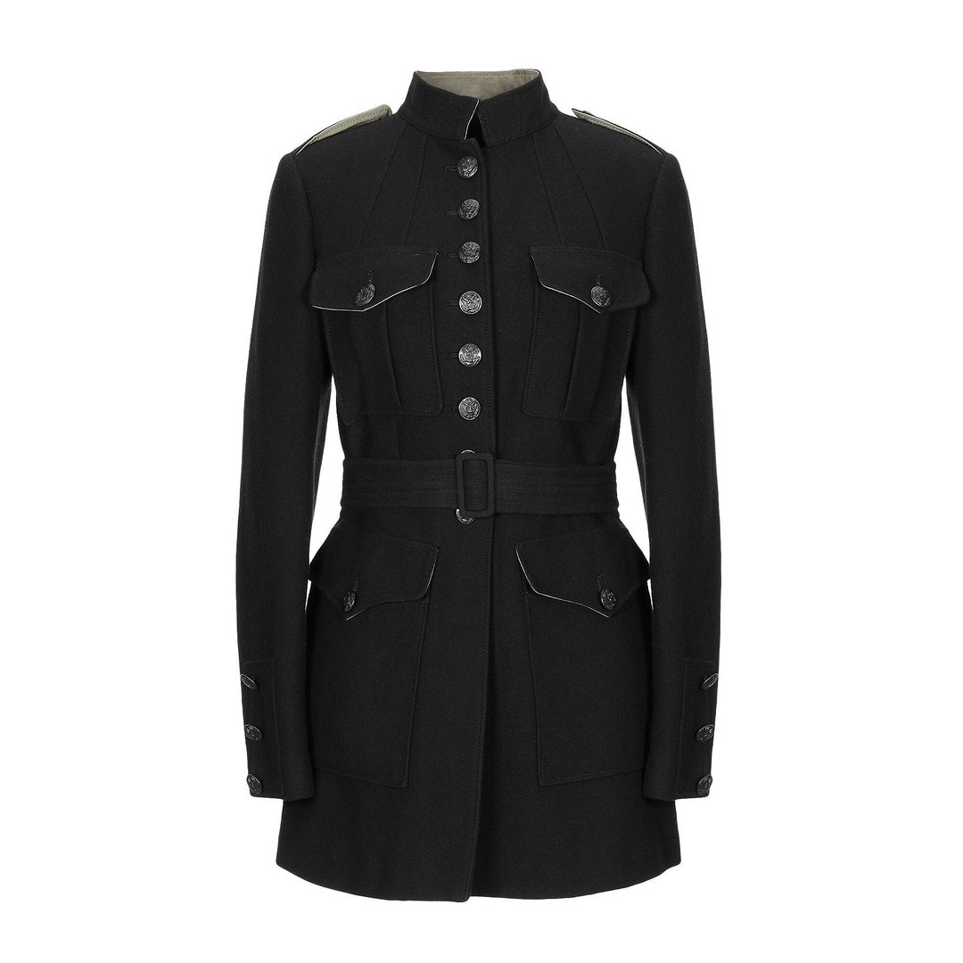 Classic Military Style Coat for Women Wool Army Safari Jacket - Etsy