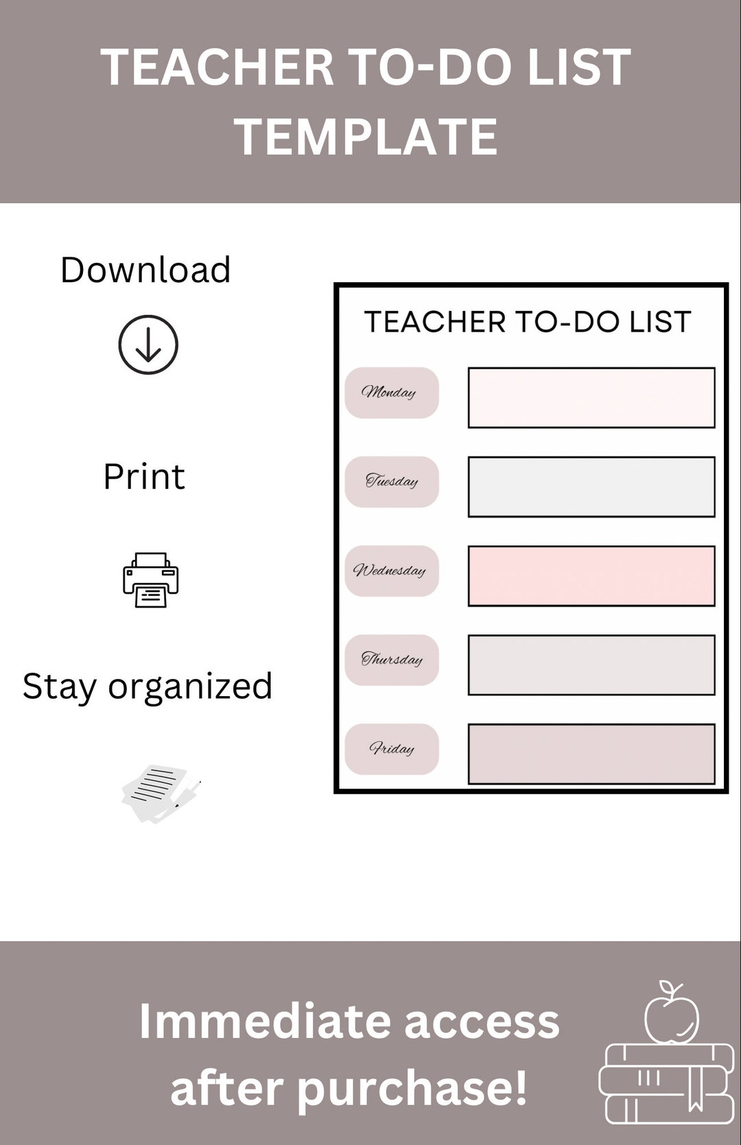 Teacher To-do List Template. - Etsy