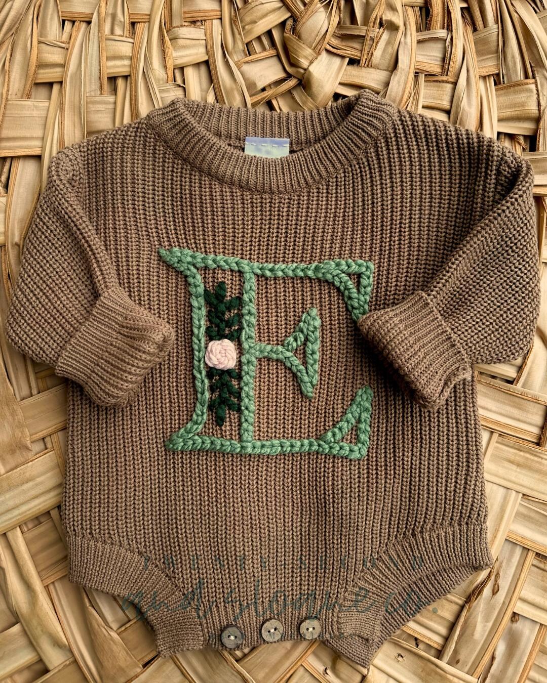 Toddler Initial Sweater Personalized Outfit Spring Baby Sweater Name ...