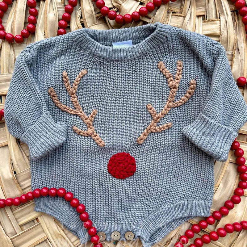 Reindeer Sweater - Etsy