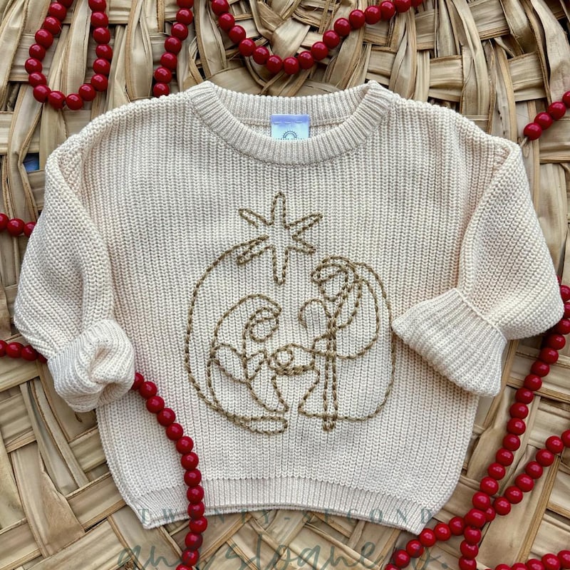 Boy Nativity Sweater - Etsy