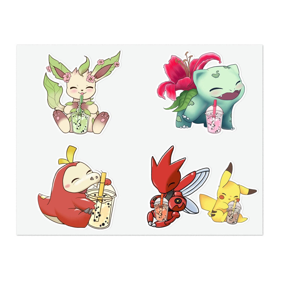 Pokemon X Bubble Tea Sticker Set V3 - Etsy