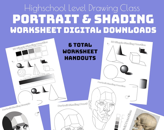 Drawing Lesson Shading Worksheet Printable Value Scale Kids Art Lesson ...