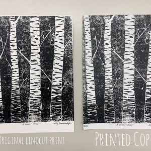 Printable Winter Art Birch Trees Digital Download of an Original ...