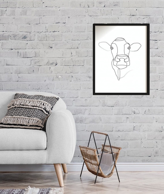 Printable Line Art Holstein Cow Digital Download - Etsy
