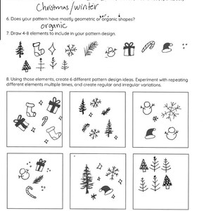 Drawing Worksheets Pattern Design Practice Worksheet for JH and High ...
