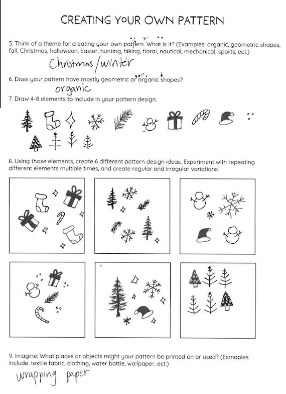 Art Pattern Worksheets High