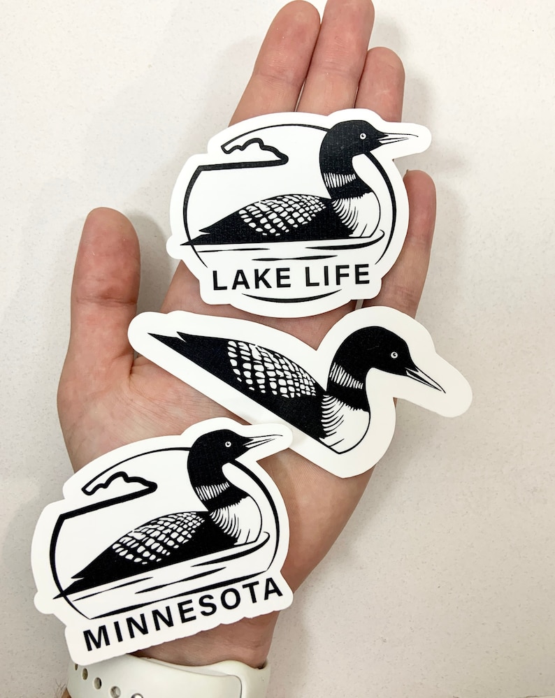 Loon Vinyl Stickers, Lake Life and Minnesota Theme - Etsy
