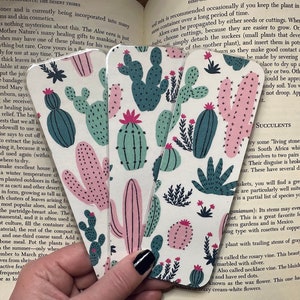 Cactus Succulent Double Sided Bookmark, Laminated, Regular Size or Mini ...