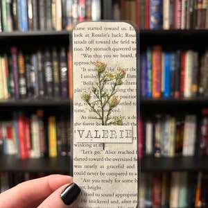 Personalized Pressed Flower Stamped Name Bookmark, Laminated, Recycled ...