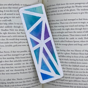 Geometric Watercolor Bookmark - Etsy UK