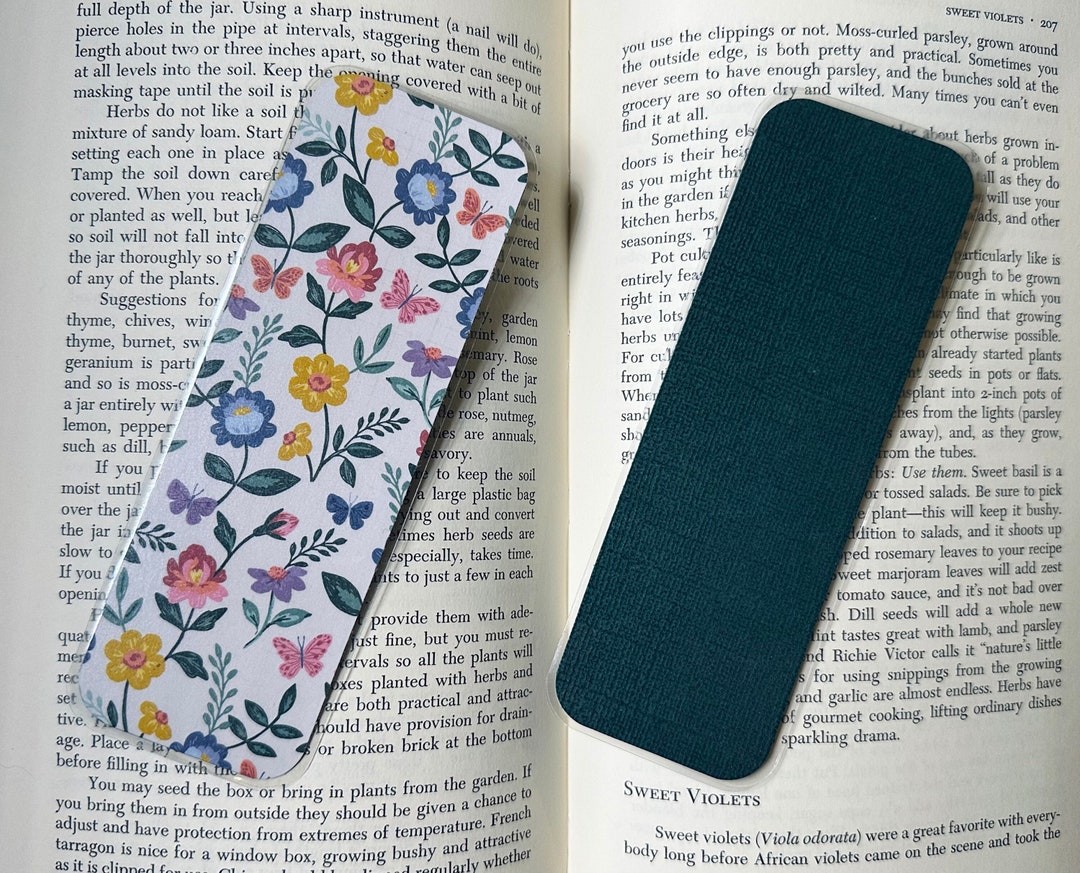Colorful Floral Bookmark, Laminated, Regular Size or Mini - Etsy