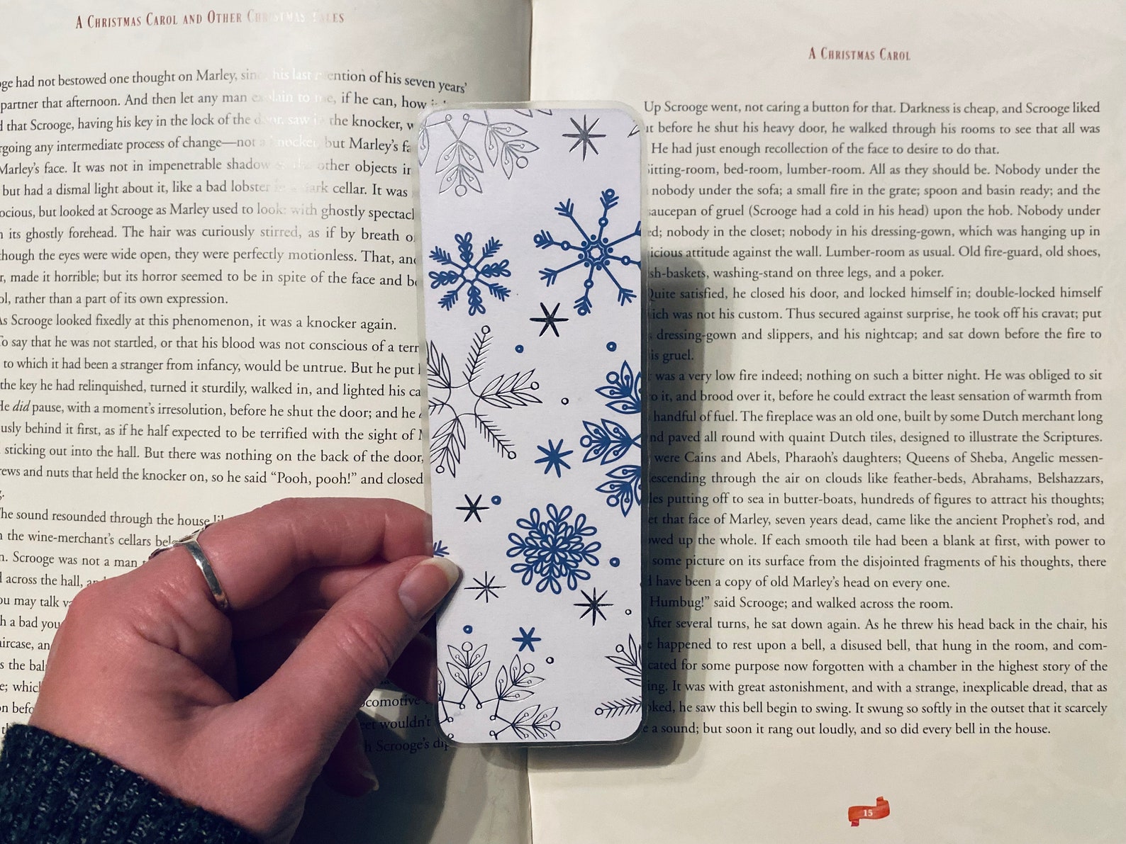 Snowflake Double Sided Seasonal Bookmark - Etsy