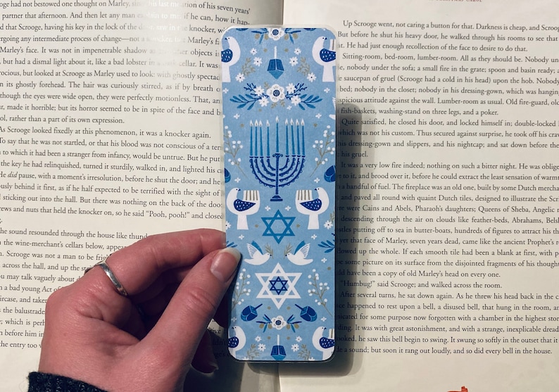 Menorah/star of David Double Sided Seasonal Hanukkah Bookmark - Etsy