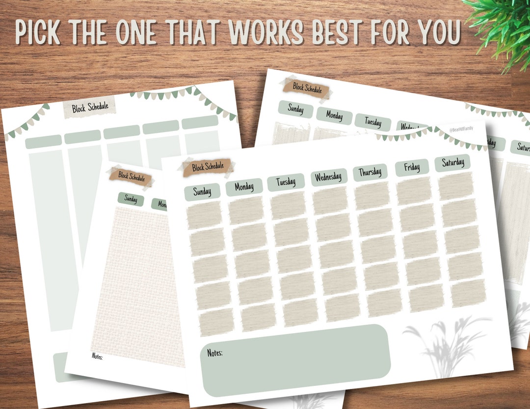 Block Scheduling PDF - Etsy