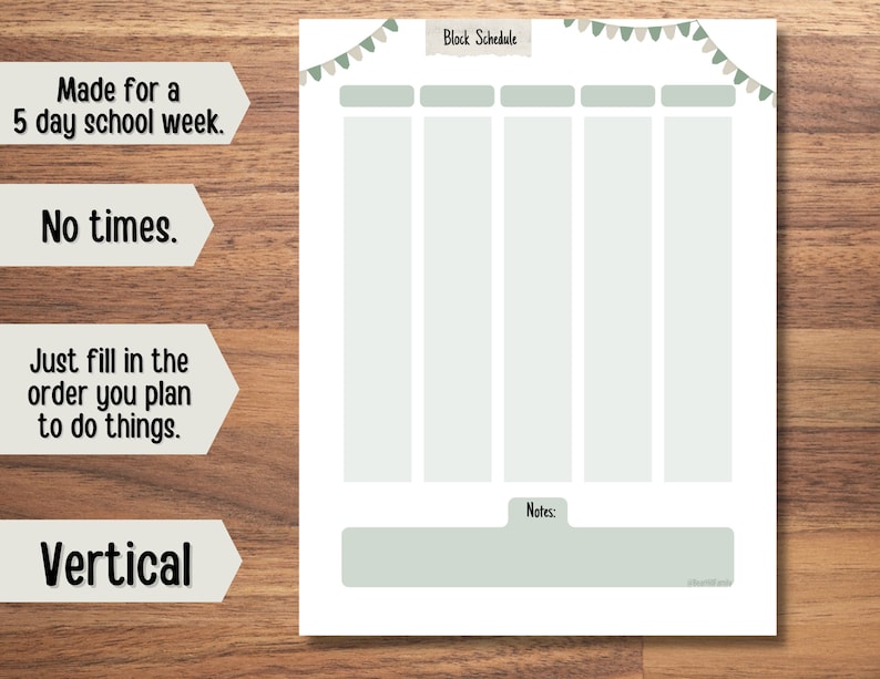 Block Scheduling PDF - Etsy